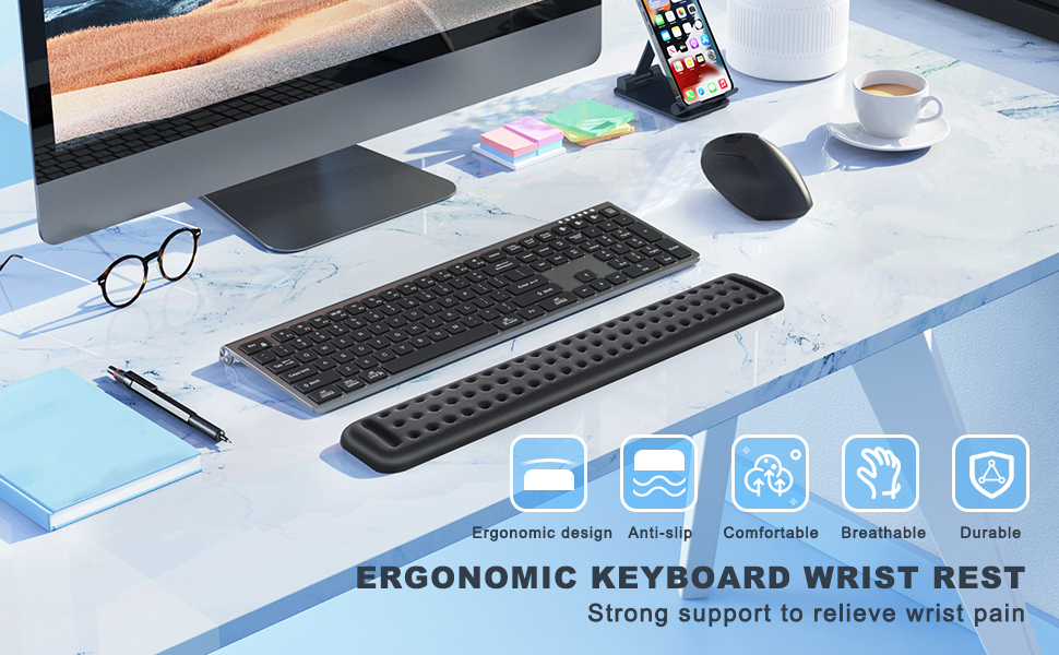 Keyboard Wrist Rest, Wrist Rest for Computer Keyboard, Lekvey Ergonomic ...