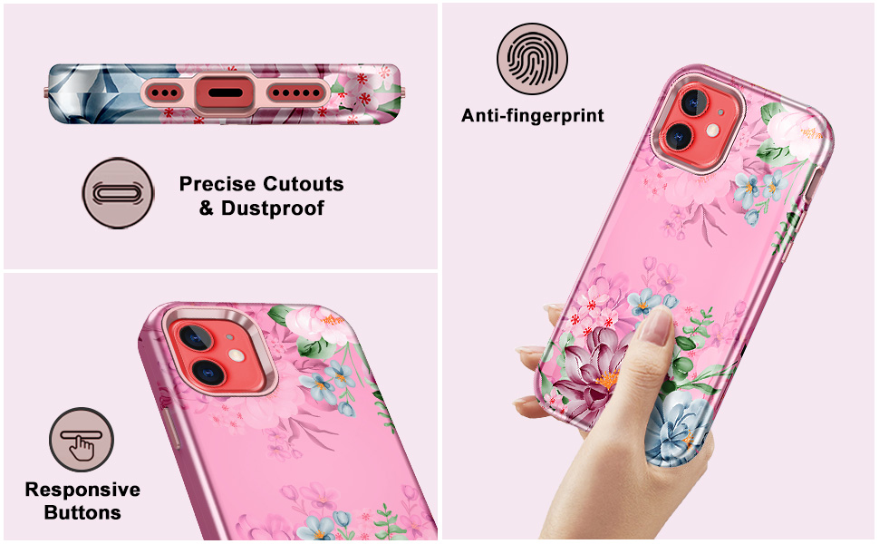 Amazon.com: Btscase for iPhone 12 Case/iPhone 12 Pro Case, Heavy Duty Three Layer Marble ...