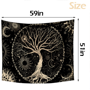 Amazon.de: hocadon Baum des Lebens Wandteppich Aesthetic Schlafzimmer Wand Psychedelic Wandtuch ...