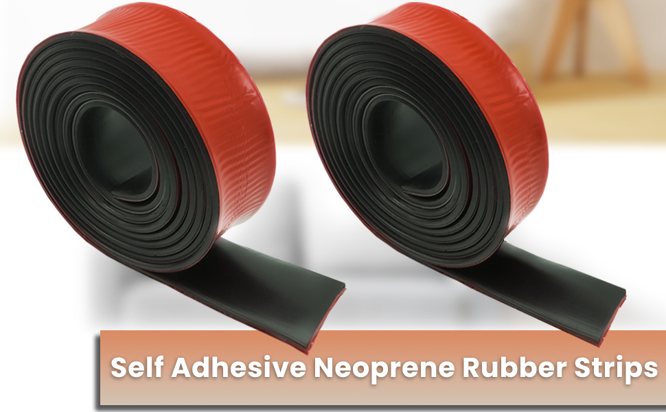 Amazon.com: Self Adhesive Neoprene Rubber Strips, Solid Rubber Sheets Rolls & Strips with ...