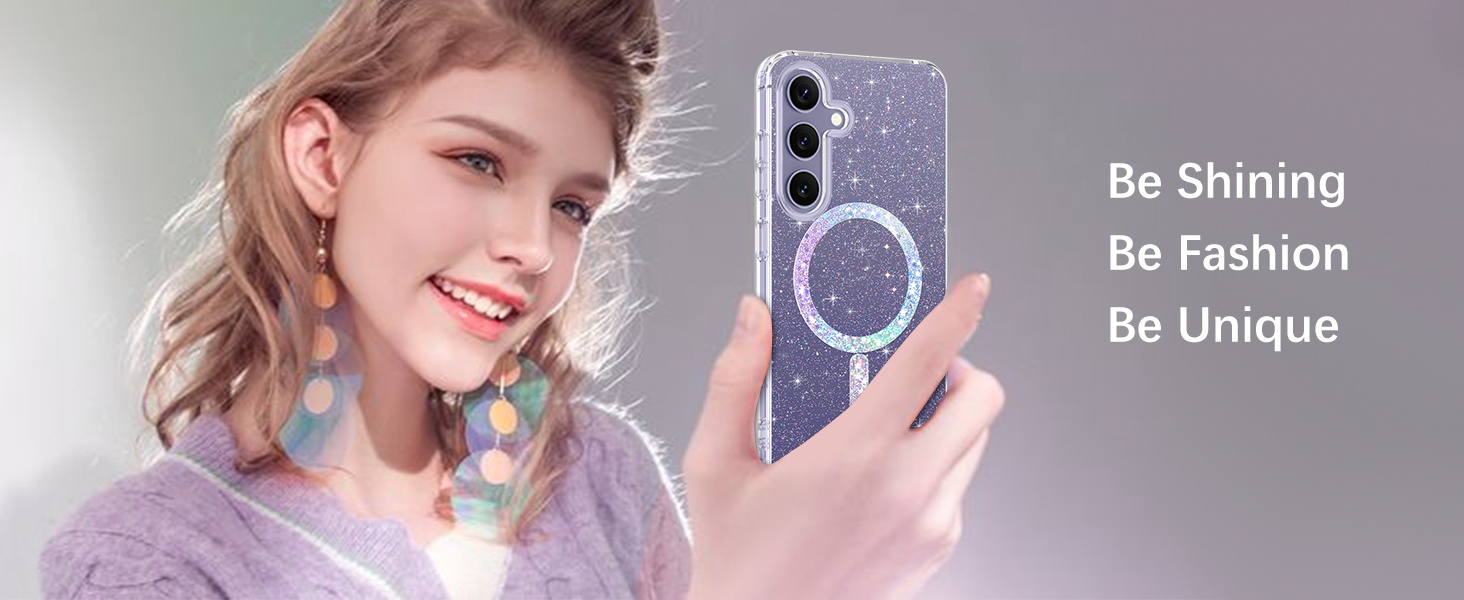 Amazon.com: BENTOBEN Compatible with Samsung Galaxy S24 Case, Clear Glitter Samsung S24 Phone ...