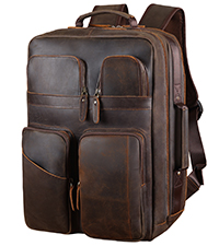 Amazon.com: TIDING Men's Full Grain Leather Backpack Fits 16" Laptop, Vintage Business Casual ...