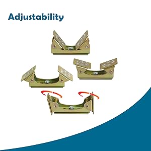 JOYOKYOPK Heavy Duty 4-1/4" Magnetic V-Pads Kit 4 PCS Welding Tools Pad for Tools Magnetic ...