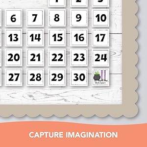 Amazon.com : Classroom Calendar Set Bulletin Board Decor – School ...