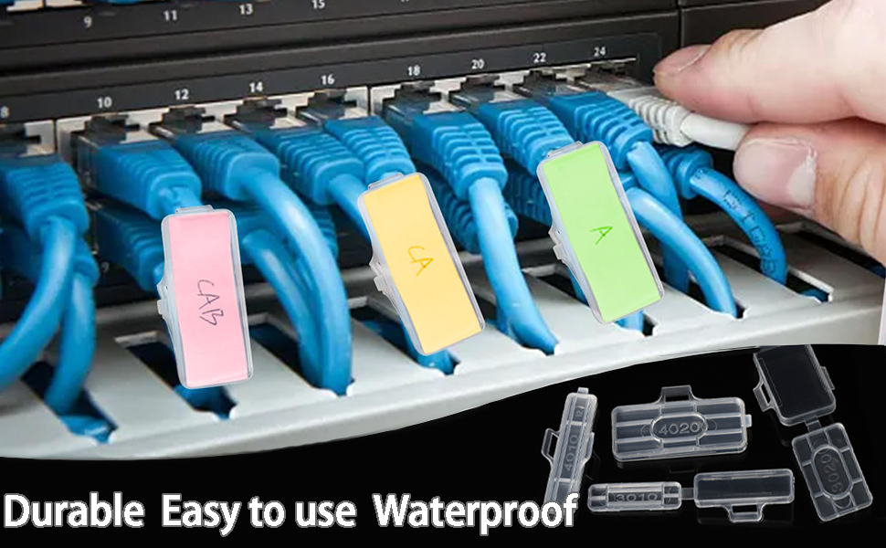 RXKFIGX Pack of 30 Cable Labels Detection Box with 30 Nylon Cable Ties ...