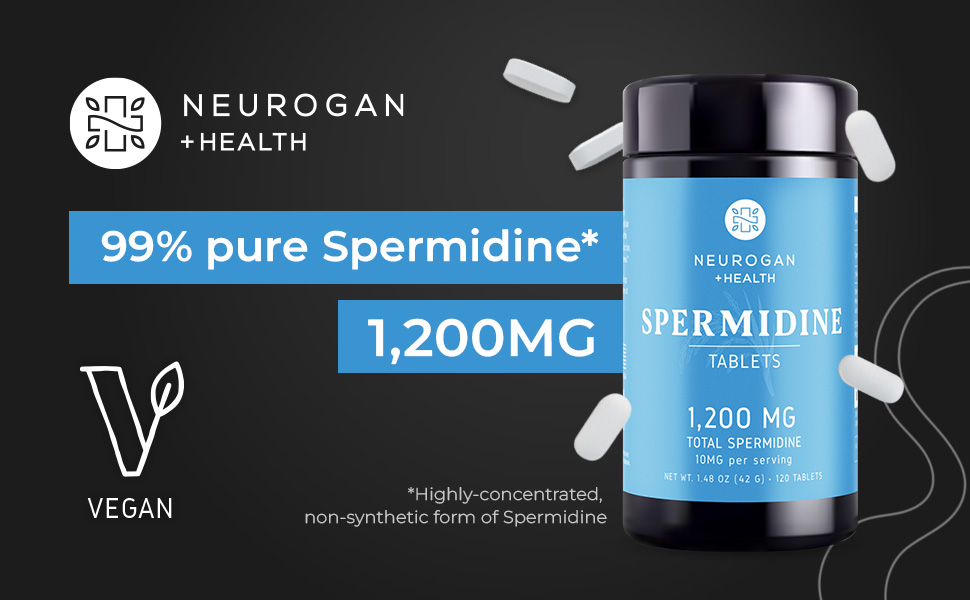 Amazon.com: Neurogan Spermidine Supplement - 1200mg - 99% Pure, 100x More Potent Than Wheat Germ ...