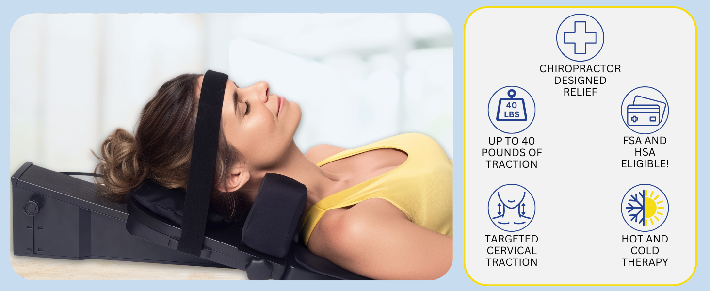 Amazon.com: Brace Direct Home Cervical Traction Device – TheraHab Portable Neck Traction Machine ...