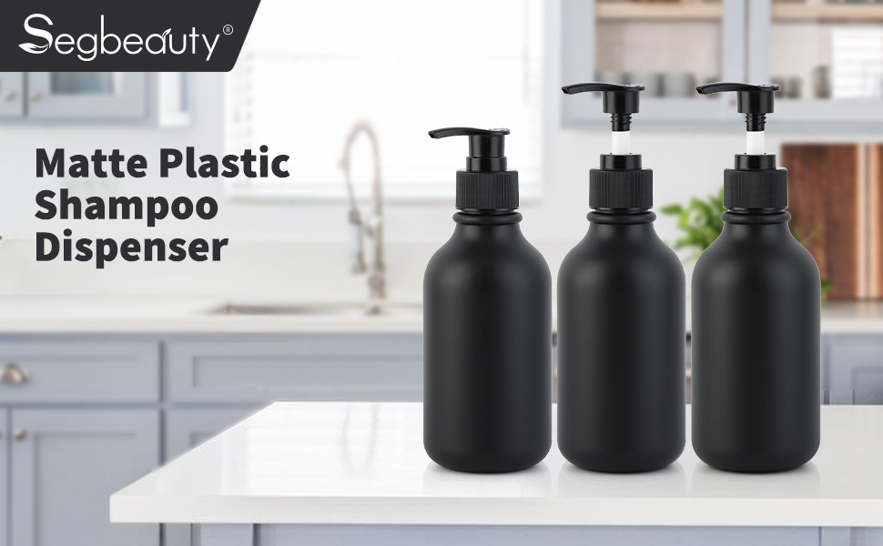 Segbeauty Matt Dispenser, 3 Stück 300ml Schwarz Seifenspender Set für ...