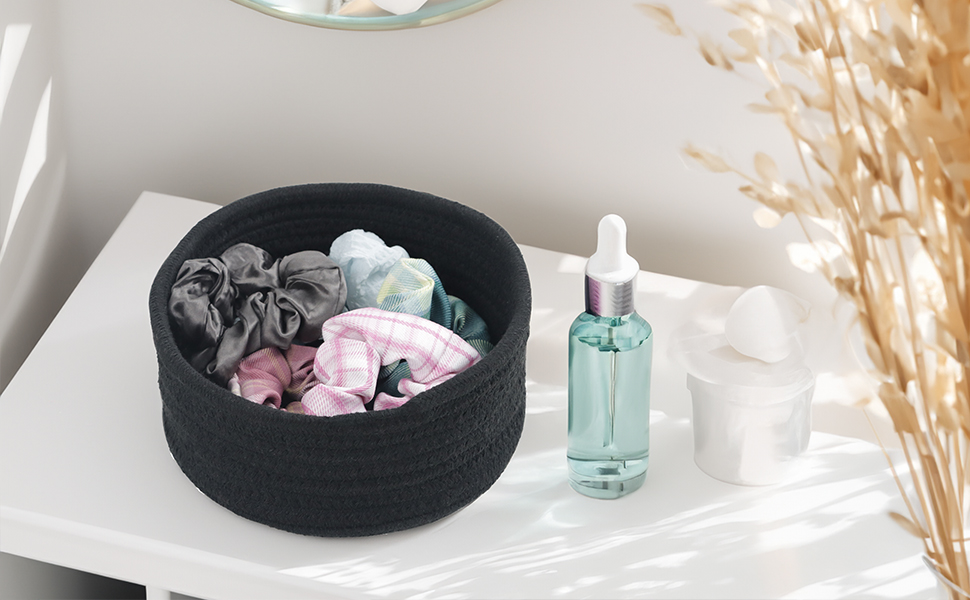 Amazon.com: Small Basket, Set of 3 Woven Baskets, Cotton Rope Small ...