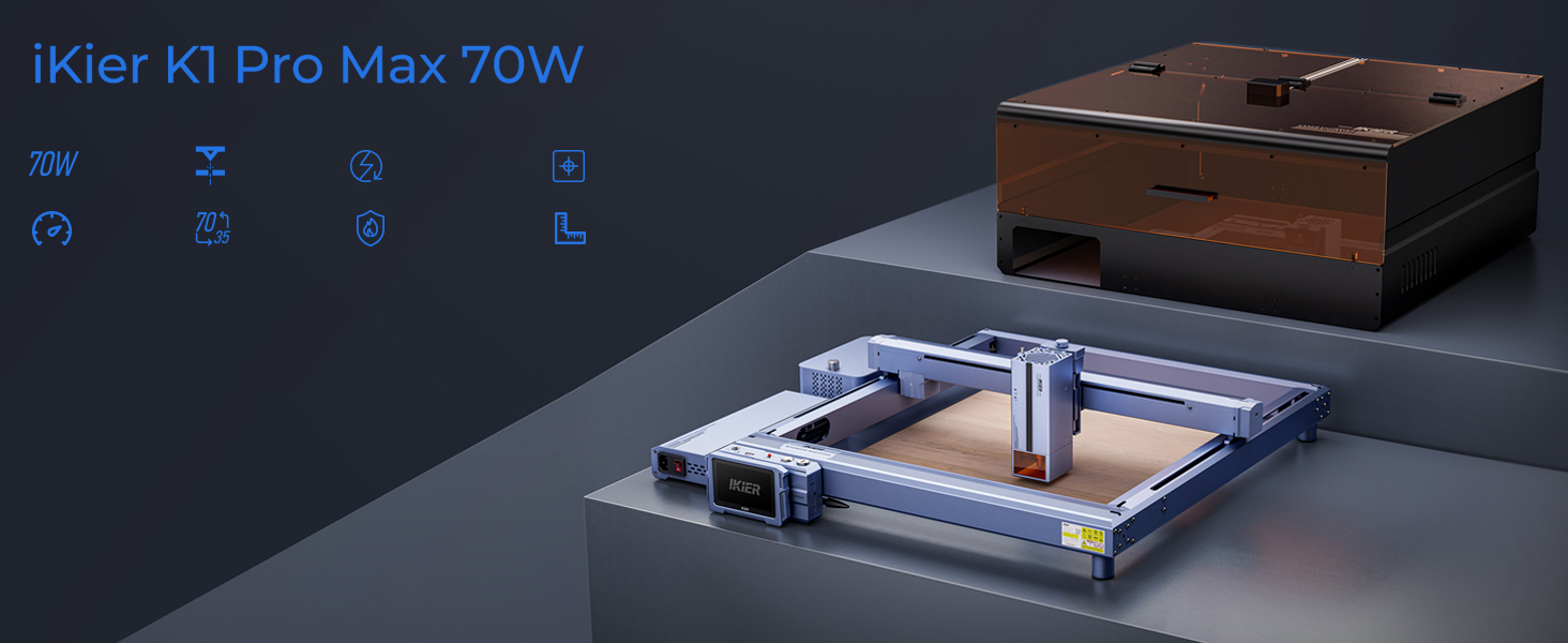 IKIER K1 Pro Max 70 W Laser Engraving Machine Laser Cutting for Metal, Wood and More : Amazon.de ...