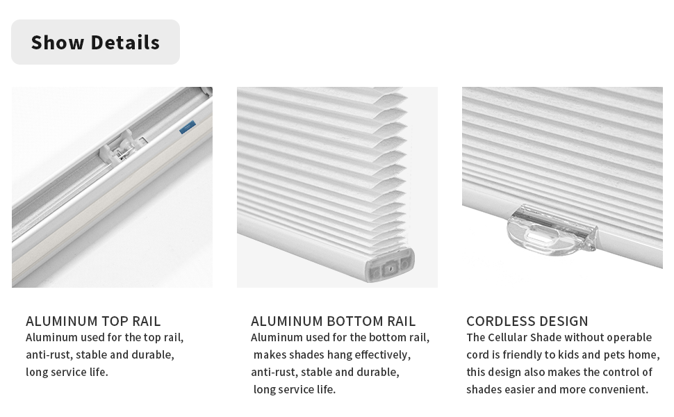 Amazon.com: DongLuY Cellular Window Shades Cordless Blinds for Window ...