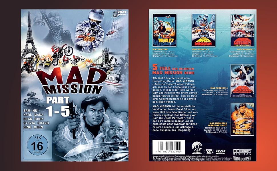 MAD MISSION Part 1 - 5: Alle Teile des asiatischen Action Klassikers mit Sam Hui und Karl Maka ...