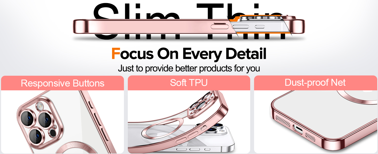 Amazon.com: Hython for iPhone 16 Pro Case Clear Magnetic Glitter Phone Cases [Compatible with ...