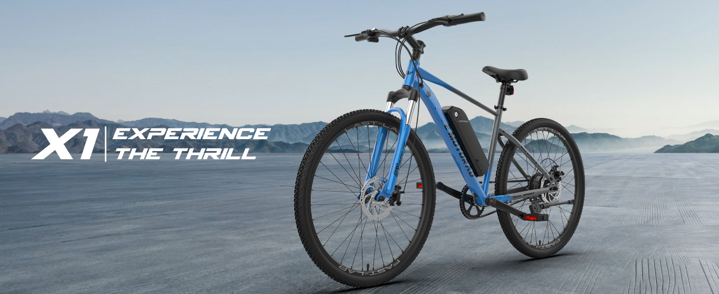 EMotorad X1 Mountain Electric Cycle (18" Frame, 7.65Ah Li-Ion Removable Battery, Front ...