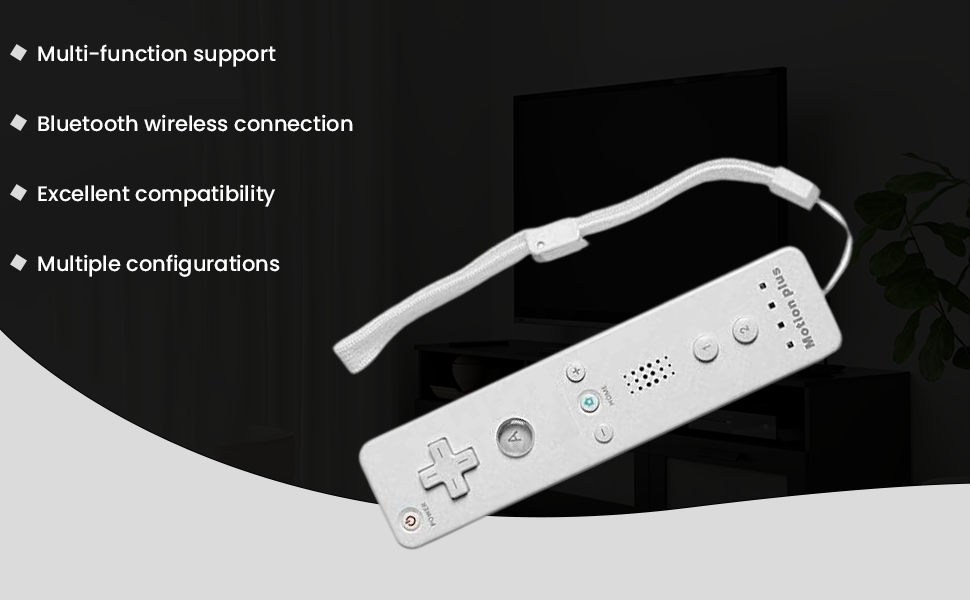 JHT Wii Remote Controller Motion Plus Wireless Controller for Nintendo ...