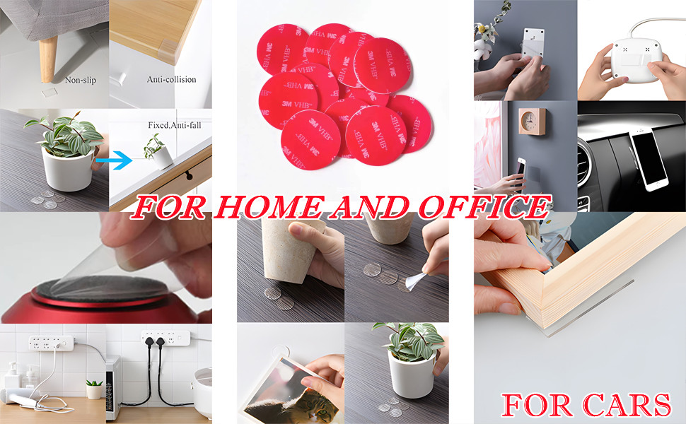 10 PCS Round Double Sided Tape Heavy Duty, 3M VHB Mounting Tape Pad Sticker Strong Adhesive ...