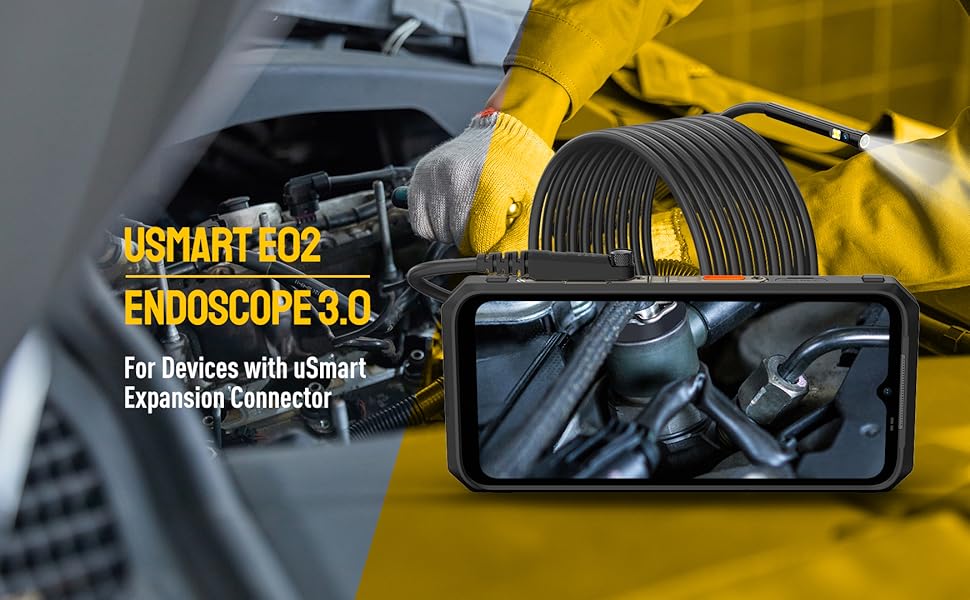 Ulefone uSmart E02 Dual-Kamera Endoskop 3.0 für Armor 28 Ultra/Armor 28 Pro/Armor 27T Pro/27/27T ...