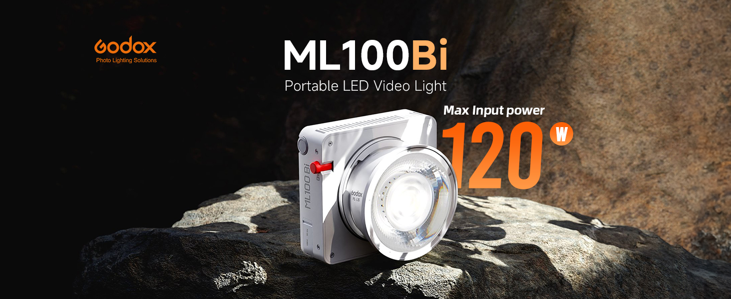 GODOX ML100Bi - Luz de Video LED de 120 W, 2800K-6500 K, Kit de iluminación de Video Bicolor ...