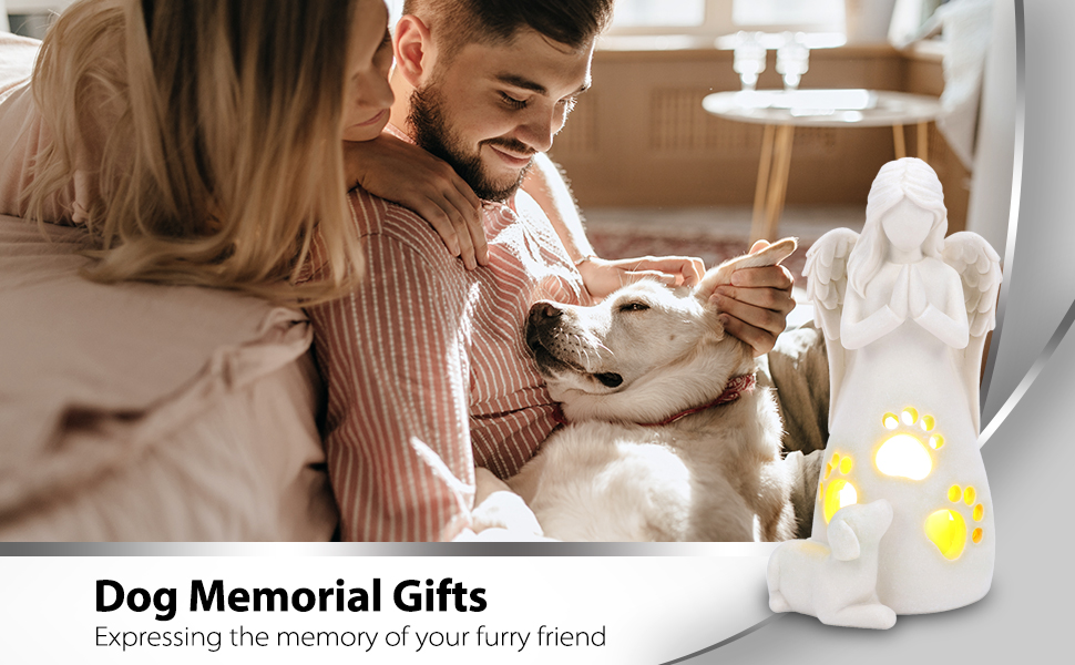 Amazon.com: BEARAE Loss of Dog Sympathy Gift, Dogs Memorial Gifts, Pet Loss Candle Holder ...