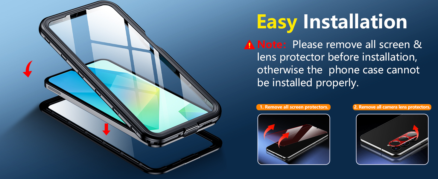 Amazon.com: SPIDERCASE for Samsung Galaxy A16 5G Case Waterproof,Built-in Screen & Camera Lens ...