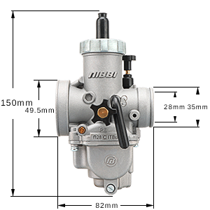 Amazon.com: NIBBI PE28 Carburetor Kit 28mm Carburetor Fit 200cc-250cc Motorcycle Engines for GY6 ...