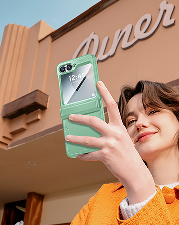 CENMASO for Samsung Galaxy Z Flip 6 - Case with Screen Protector & Hinge Protection, Ultra-Thin ...