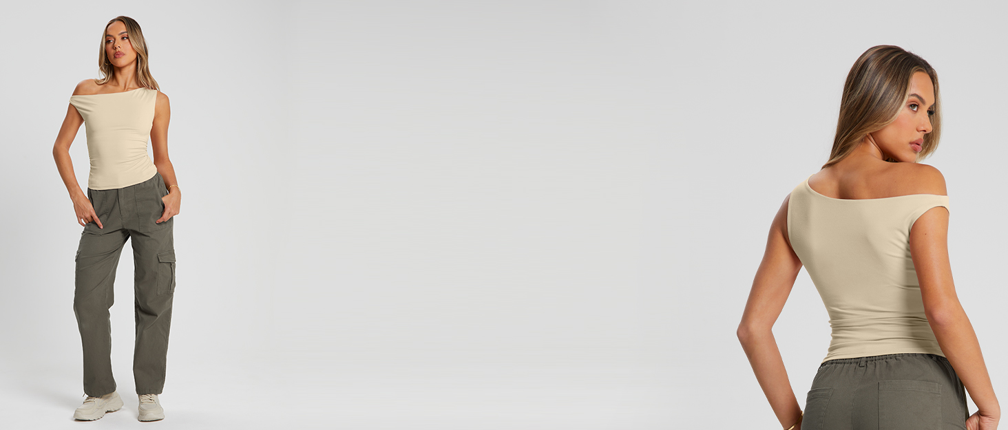 Trendy Queen Womens Summer Off The Shoulder Tops Going Out T Shirts ...