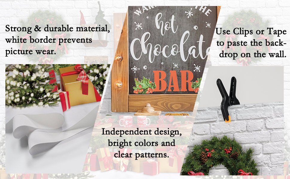 Amazon.com : Allenjoy Christmas Photography Backdrop Winter Indoor Hot ...