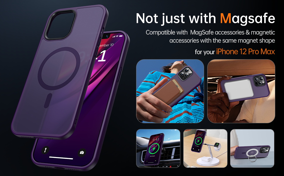 Amazon.com: Maozis Magnetic Designed for iPhone 12 Pro Max Case [Compatible with Magsafe ...