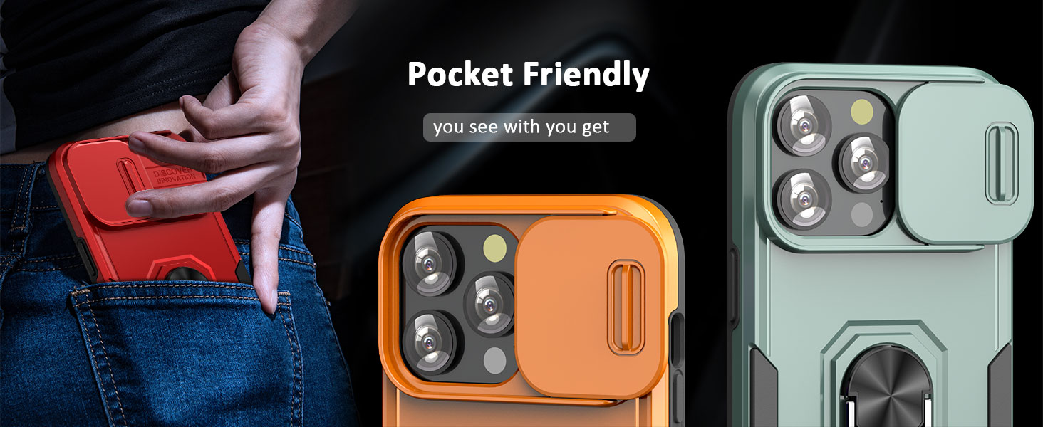 Amazon.com: ADDIT iPhone 15 Pro Max Case with Slide Camera Cover and Stand Ring, Support Magnet ...