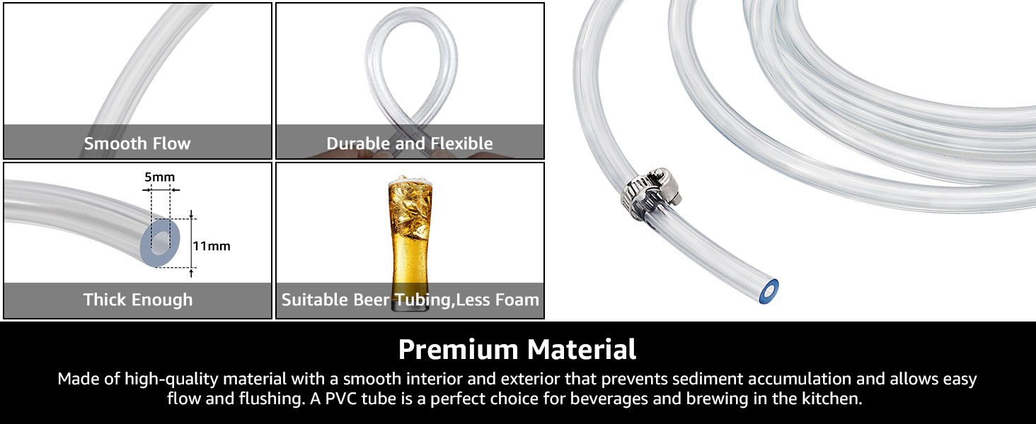 Amazon.com: 15FT Beer Line Keg Line Tubing, 3/16 ID Beer Keg Line ...