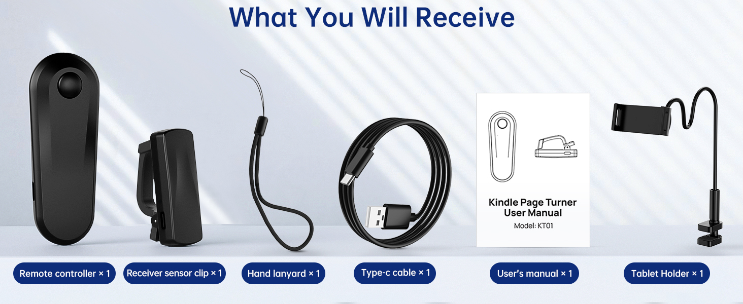 Amazon.com: Kindle Holder with Remote Page Turner - Read in Bed Without Blocking Text or ...