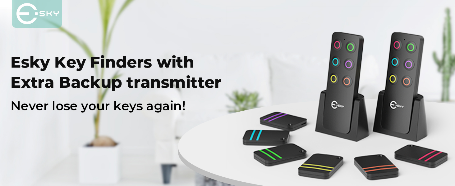 Key Finder, Esky RF Item Locator with 2 Transmitters and 6 Receivers ...
