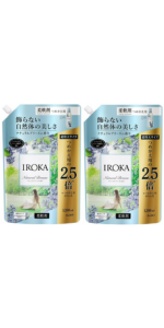 Amazon | 【まとめ買い】IROKA 柔軟剤 香水のように上質で透明感あふれる香り ハンサムリーフの香り 1200ml 大容量×2袋 | フレアフレグランス | 液体柔軟剤