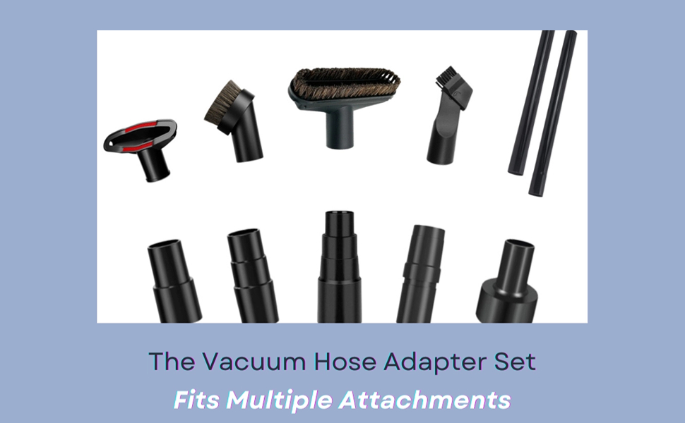 Universal Vacuum Hose Adapter Kit, Versatile Adapter 2-1/2 inch to 1-1/ ...