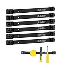 Amazon.com: Rechabite 6 Pieces 18" Magnetic Tool Holder Strip, Black Magnet Bar, Metal Tool ...