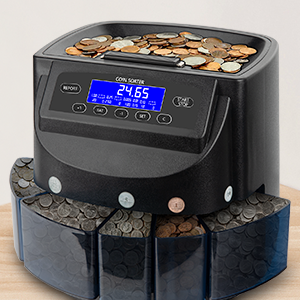 Amazon.com : Coin Counter Coin Sorters Machine - with LCD Display for USD Coin 1￠ 5￠ 10￠ 25￠ $1 ...