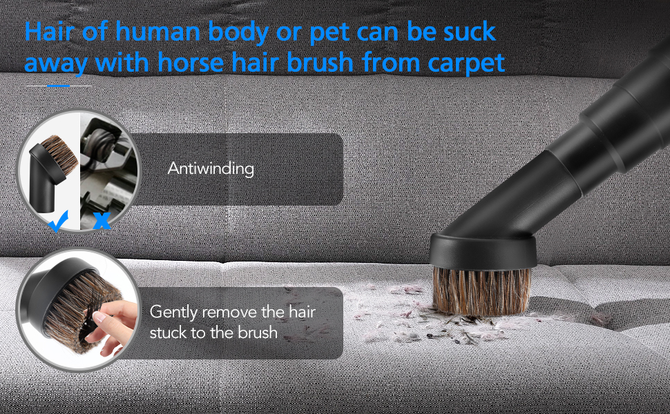 Amazon.com: botzi 2 Pieces 25mm Horse Hair Vacuum Attachment with ...