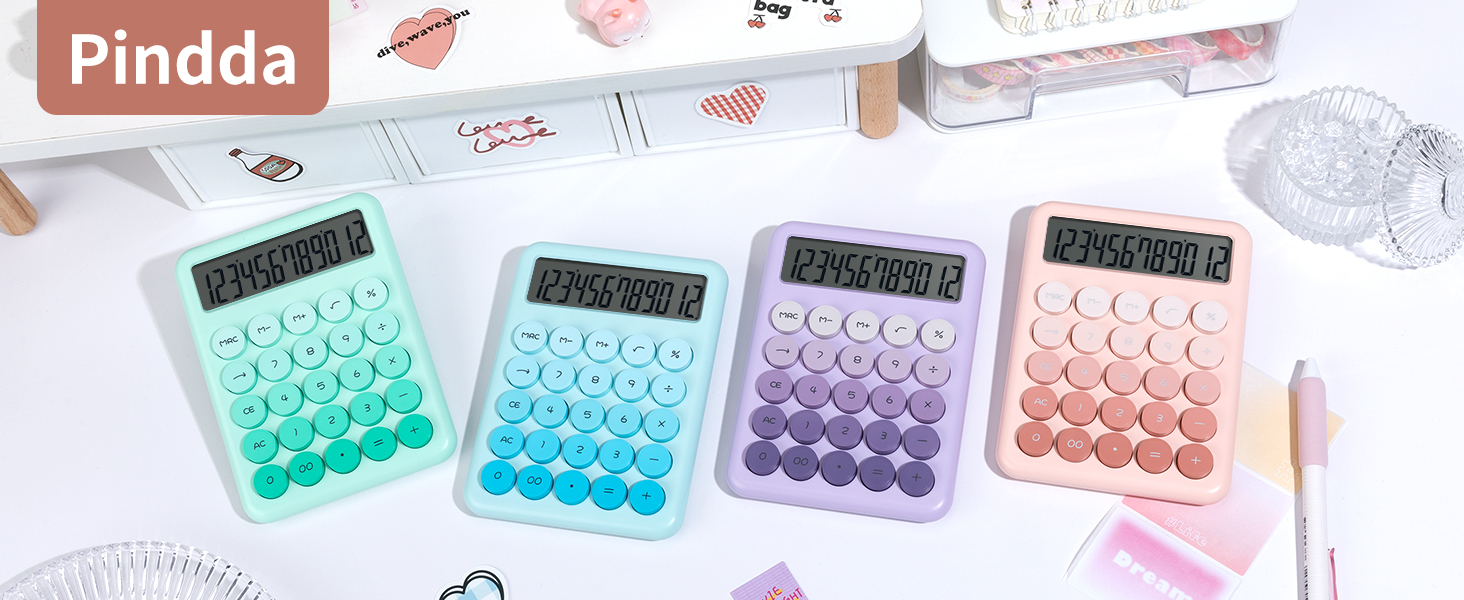 Amazon.com : Desk Cute Green Calculator with Big Buttons, Calculators ...