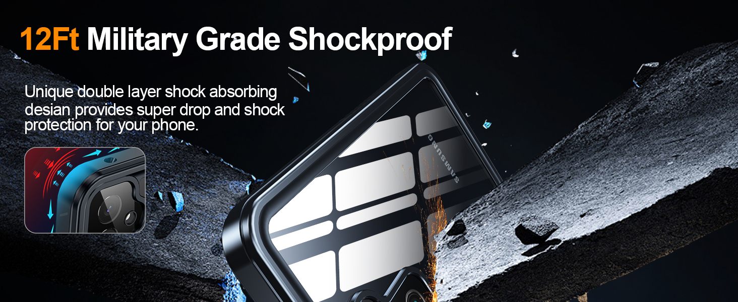 Amazon.com: ANTSHARE Samsung Galaxy A55 5G Case Waterproof, Galaxy A55 5G Phone Case with Built ...