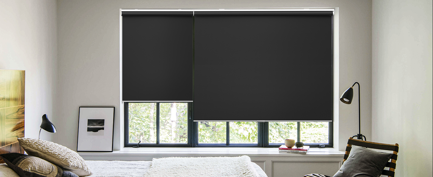 Amazon.com: GENIMO 100% Blackout Roller Window Shades, Window Blinds Cordless with Thermal ...