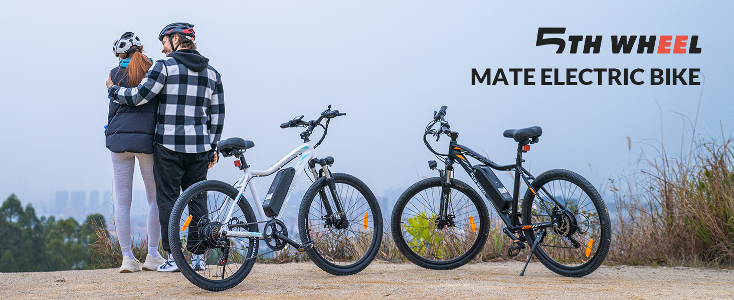 5TH WHEEL Mate Electric Bike for Adults with 1000W Peak Motor and 468WH Removable Battery Ebike ...