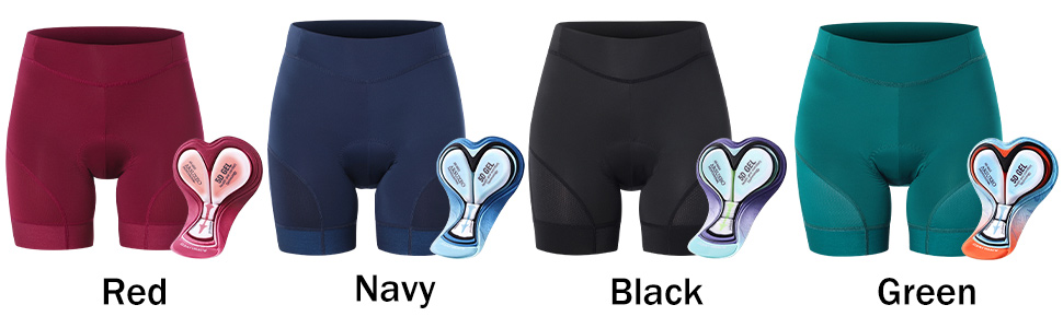 Sillictor Cycling Shorts Women 5D Gel Padded Cycle Shorts Ladies Anti Chafing Mountain Bike ...