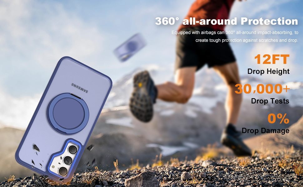 Amazon.com: Danycase for Samsung Galaxy S24 Plus Case with 360° Rotatable Magnetic Ring Stand ...