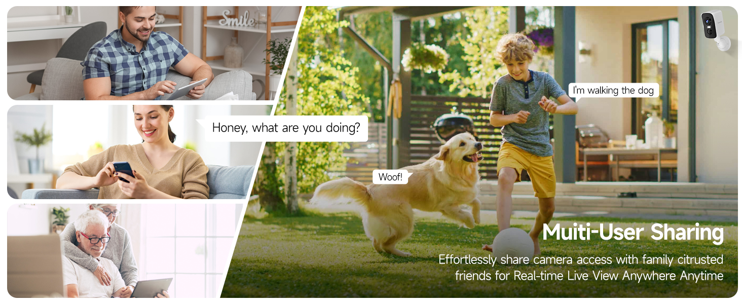 fanxiang 2K Wireless Security Camera Outdoor Rechargeable Battery Camera WiFi, 300° Pan Rotating ...