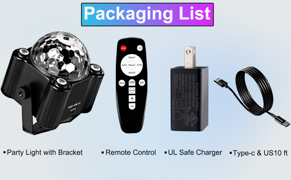 Amazon.com: Disco Ball Party Lights, Disco Ball Decor Disco Light Sound Activated with Remote ...