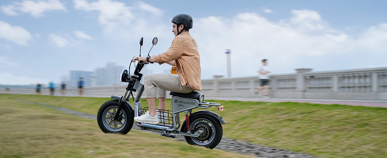 Amazon.com: isinwheel H7Pro Electric Scooter Adults, 38 MPH Top Speed & 43 Miles Range, 16'' Fat ...