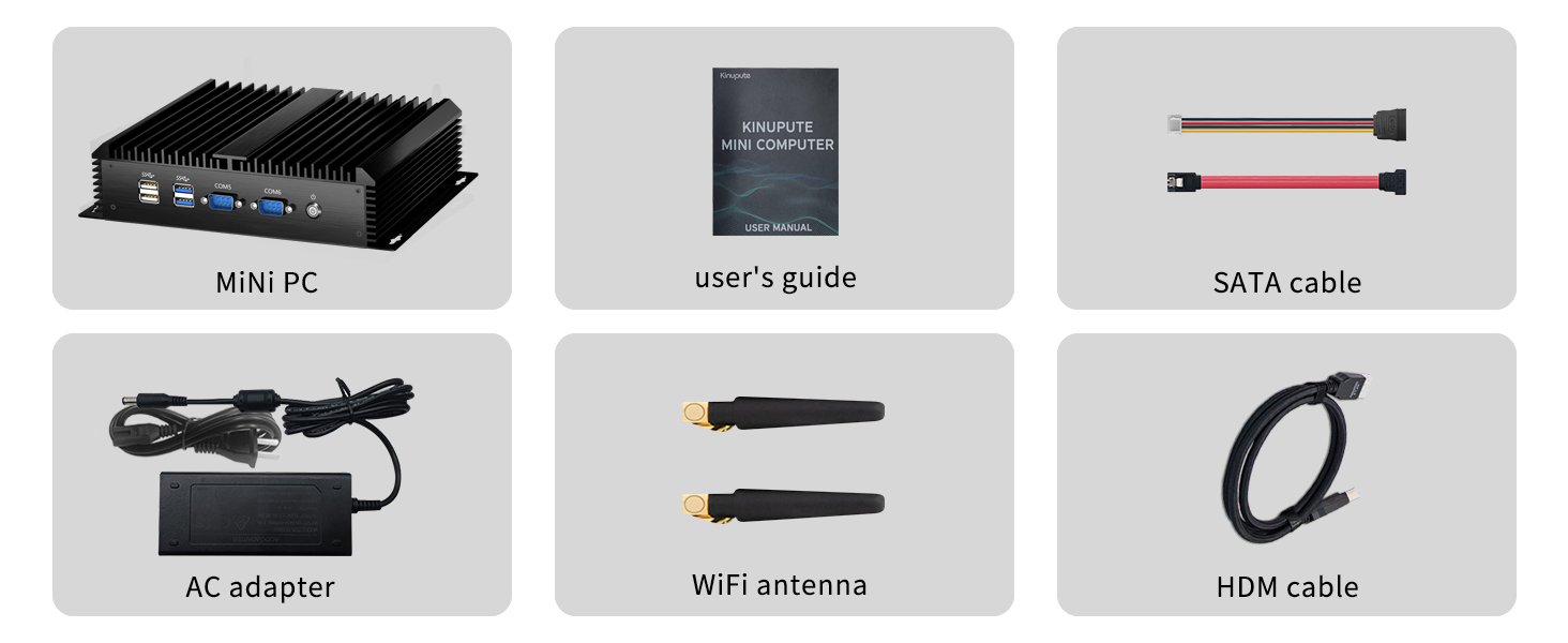 Amazon.com: Kinupute Industrial Mini PC, מחשב שולחני ללא מאוורר i7-5500U 2.4-3.0GHz, Windows 10 ...