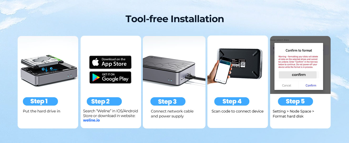 Amazon.com: ORICO NAS and Private Cloud for 2.5" SATA HDD/SSD NAS Storage, Networkable Enclosure ...