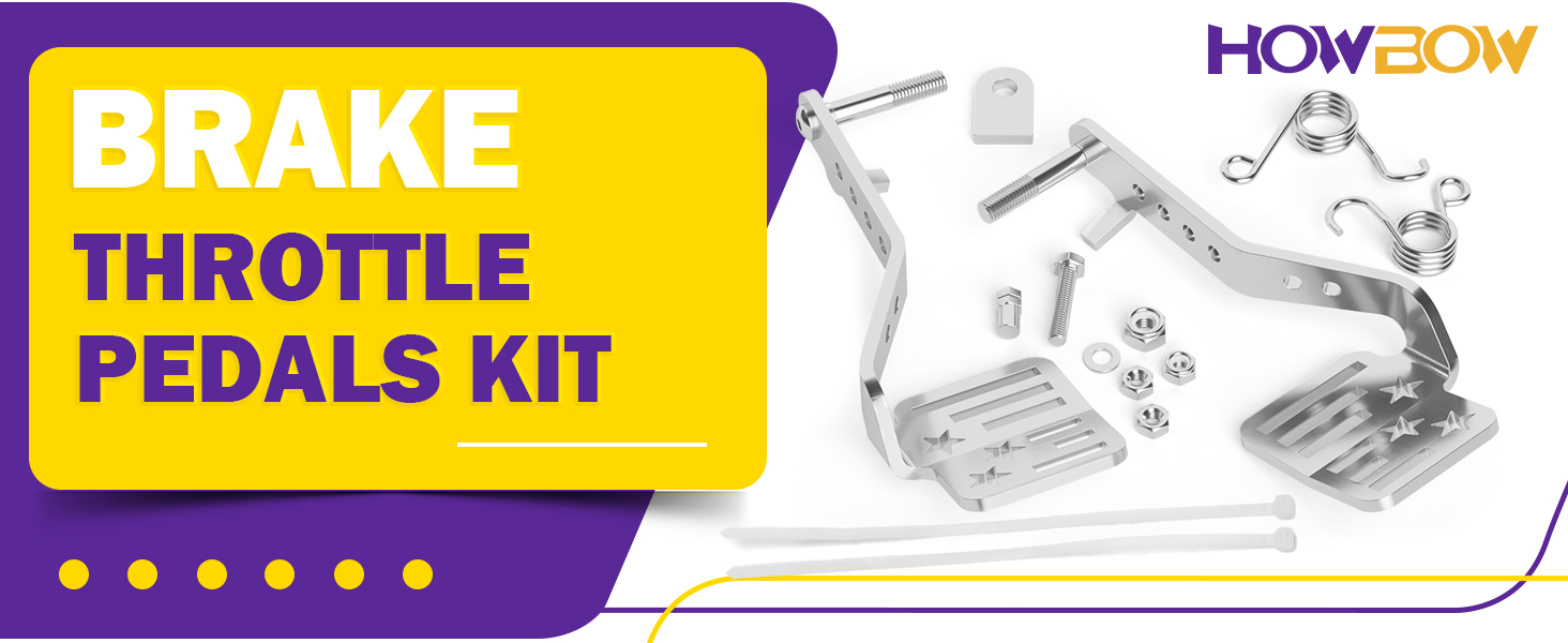 Amazon.com: HOWBOW Go Kart Big Pedals with 71" Throttle Cable ...